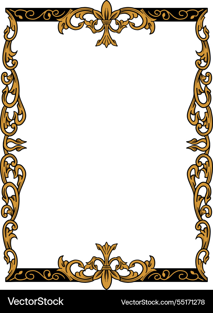 Whimsical lacework charming frame with gold accent