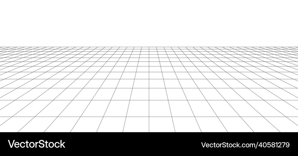 3d wireframe grid room perspective laser Vector Image