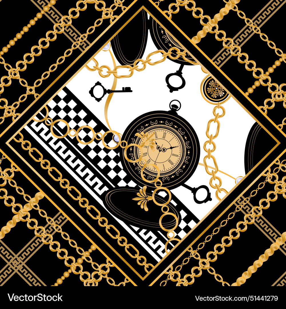 Accessory arabian background baroque belt bor Vector Image