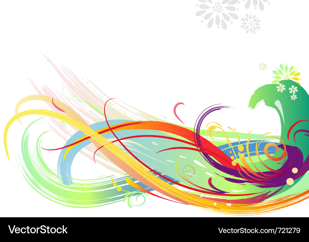 Background of color brush strokes Royalty Free Vector Image