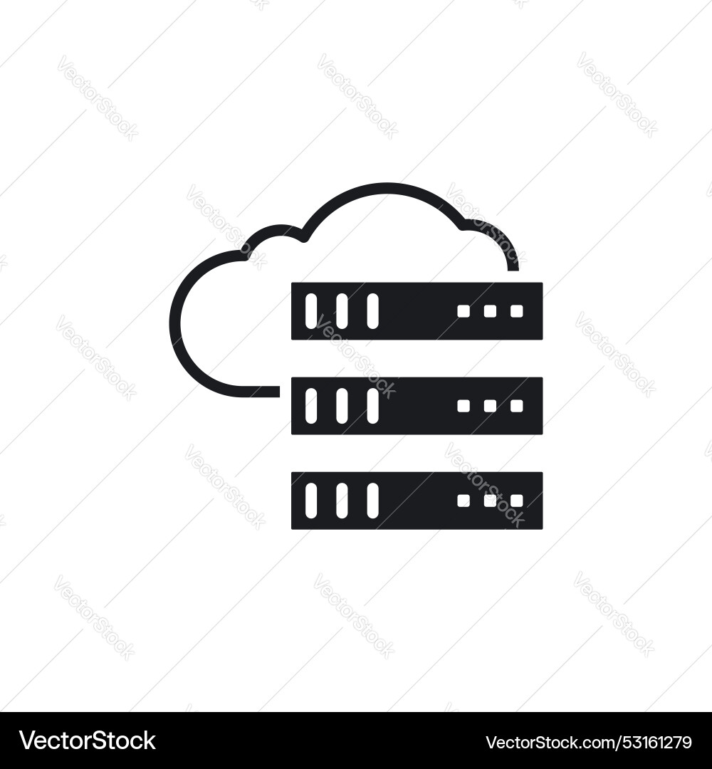 Dedicated server icon symbol on white background Vector Image