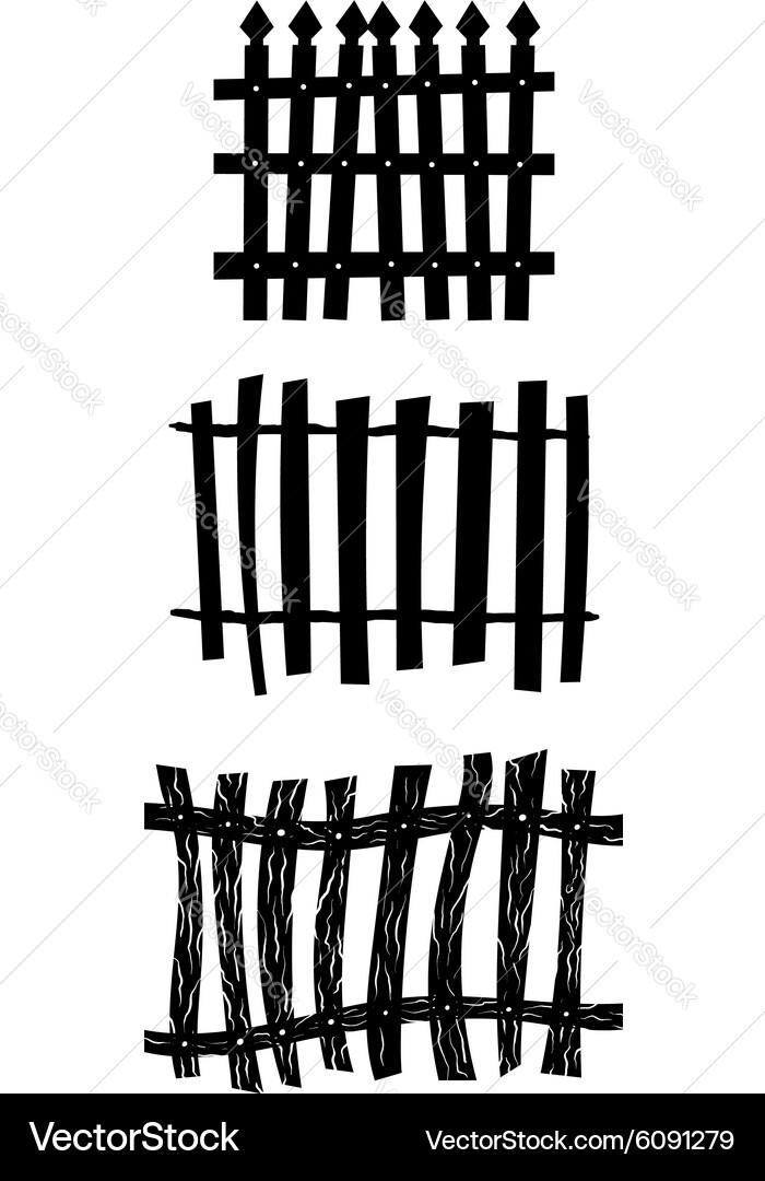Fence set Royalty Free Vector Image - VectorStock