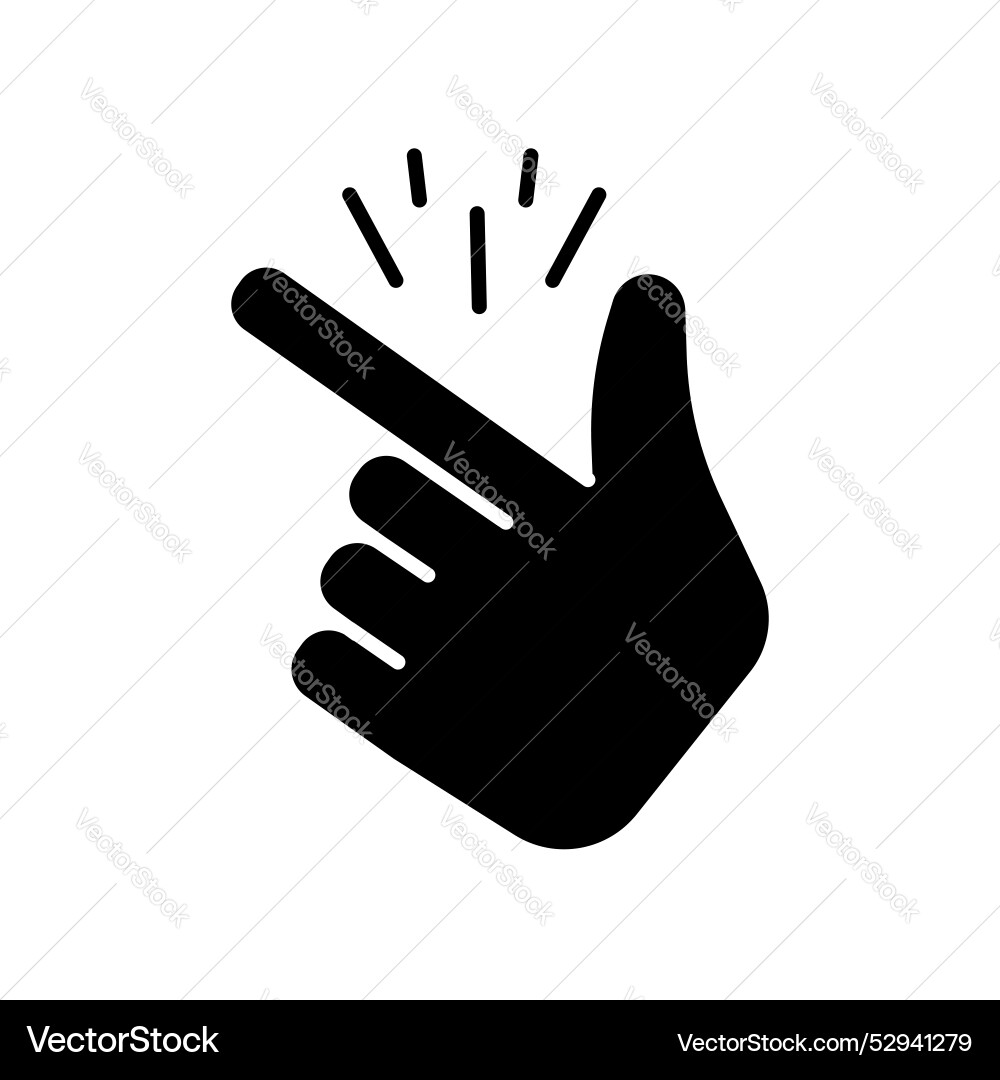 Finger snapping icon set hand snap easy Royalty Free Vector