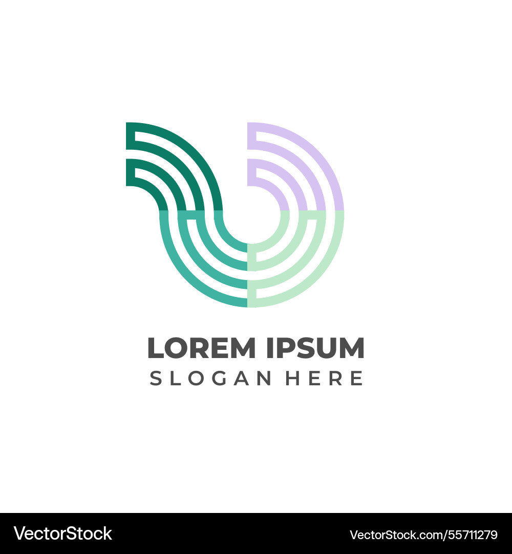 Organic circle logo with natural vibes Royalty Free Vector