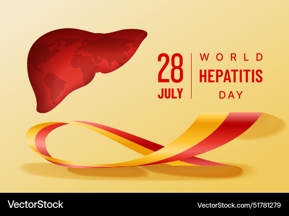 World hepatitis day poster Royalty Free Vector Image