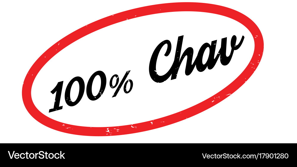 100 chav rubber stamp Royalty Free Vector Image