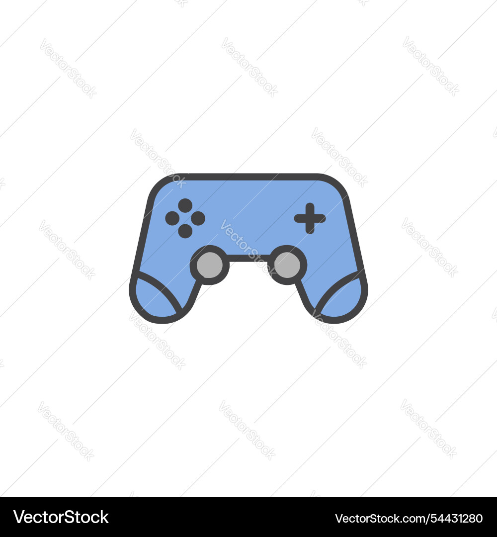 Gamepad icon in colored version Royalty Free Vector Image