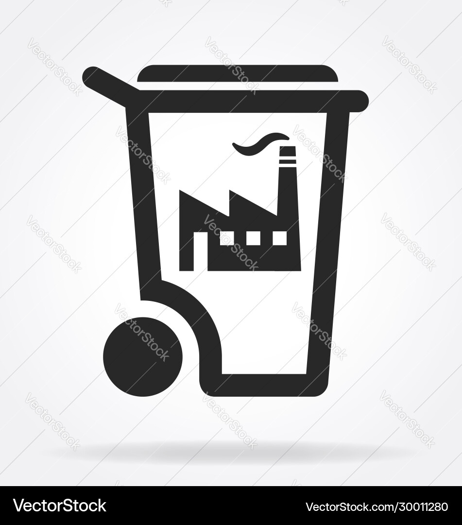 Industrial factory waste symbol Royalty Free Vector Image