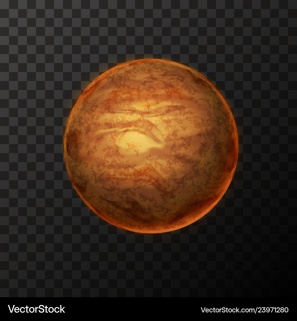 Realistic mercury planet with texture colorful Vector Image