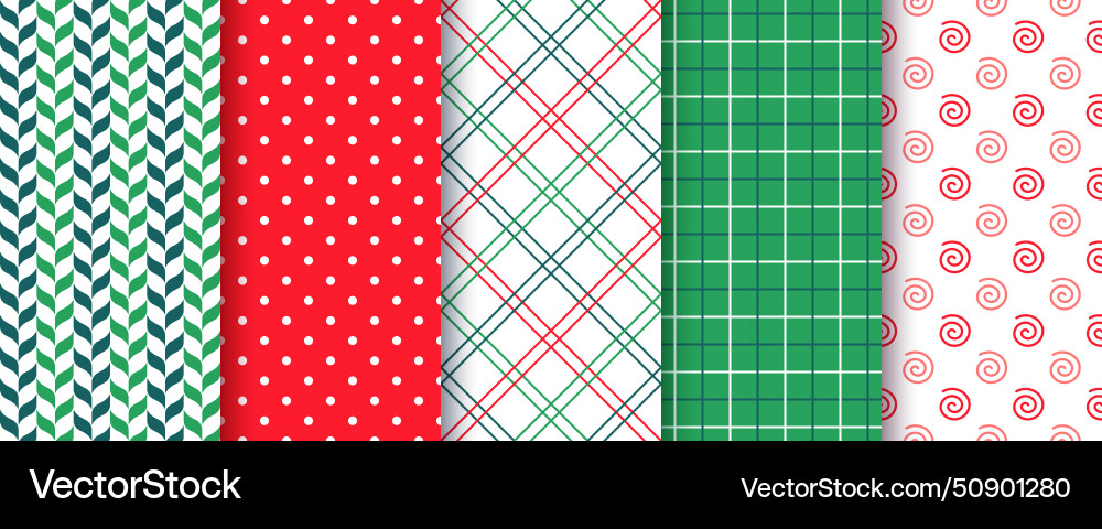 Seamless pattern geometric prints red green Vector Image