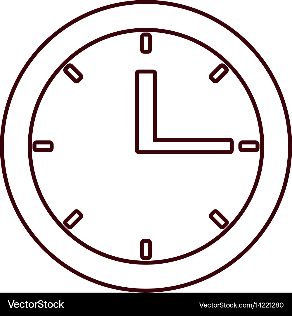 Time clock watch Royalty Free Vector Image - VectorStock