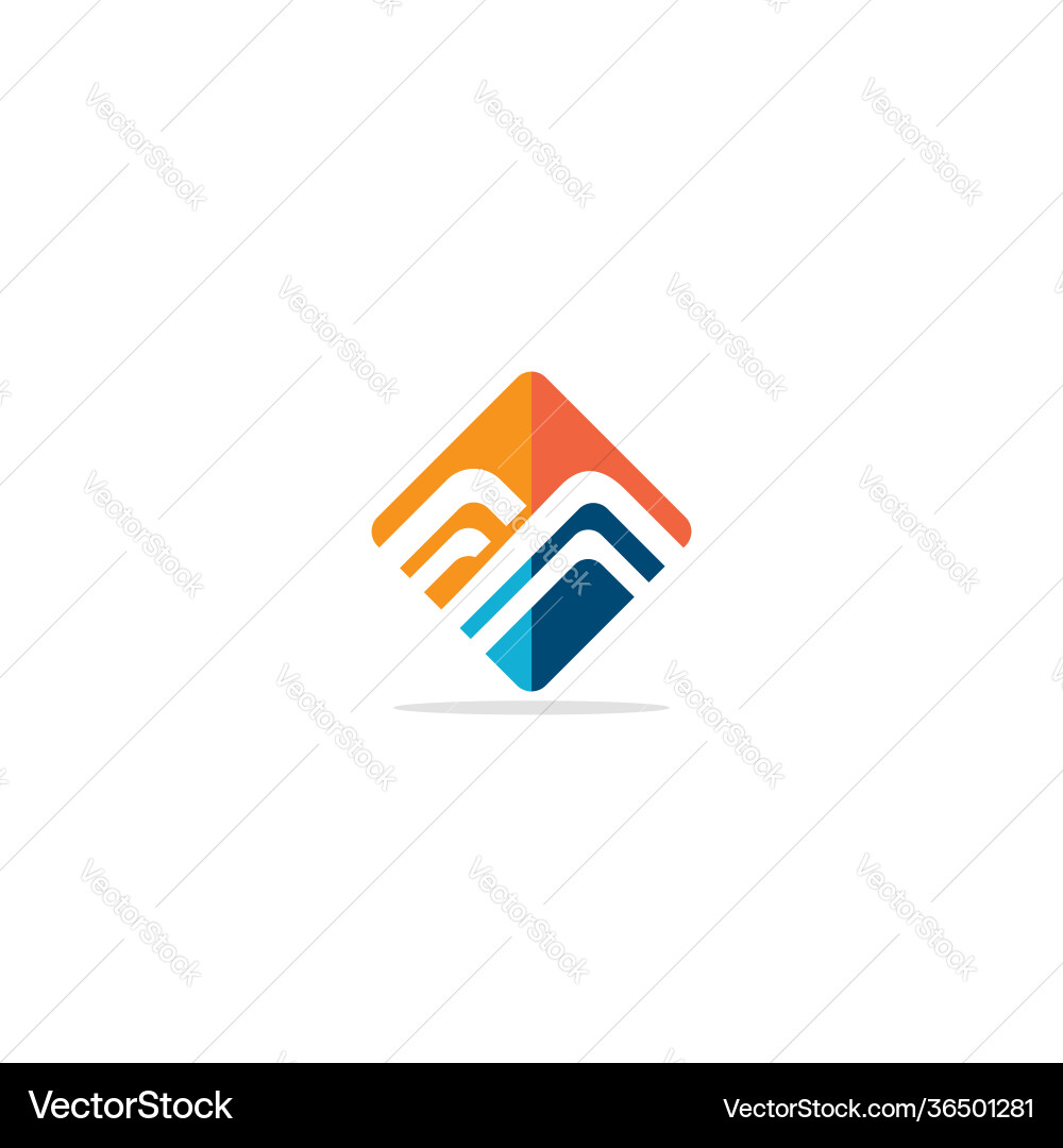 Abstract Colored Shape Logo Royalty Free Vector Image