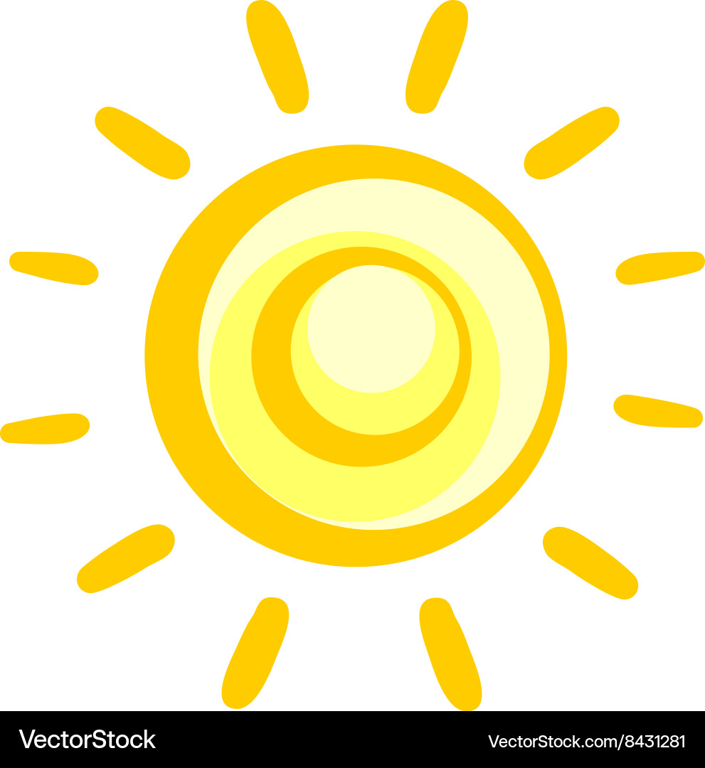 Abstract sun Royalty Free Vector Image - VectorStock