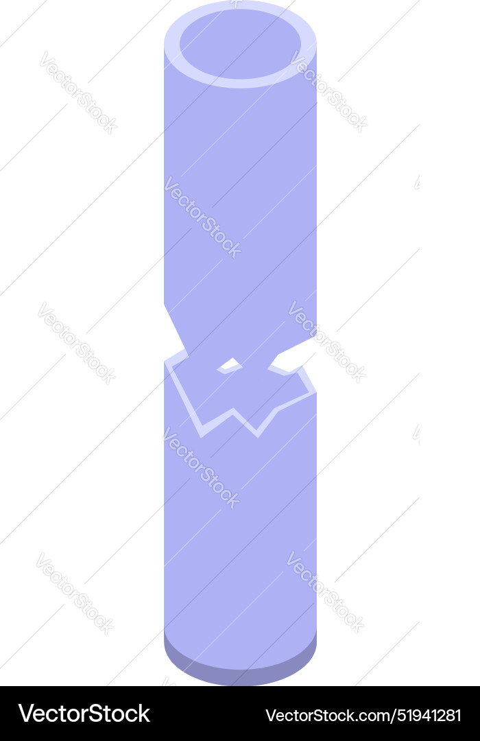 Broken water pipe showing leaking plumbing problem