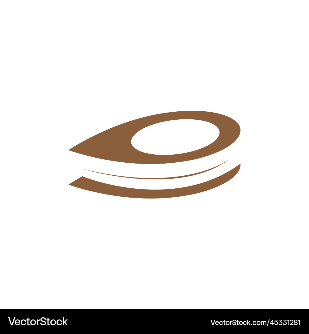 Cake point icon logo Royalty Free Vector Image