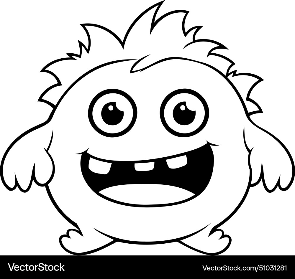 Cute Cartoon Monster Character Royalty Free Vector Image