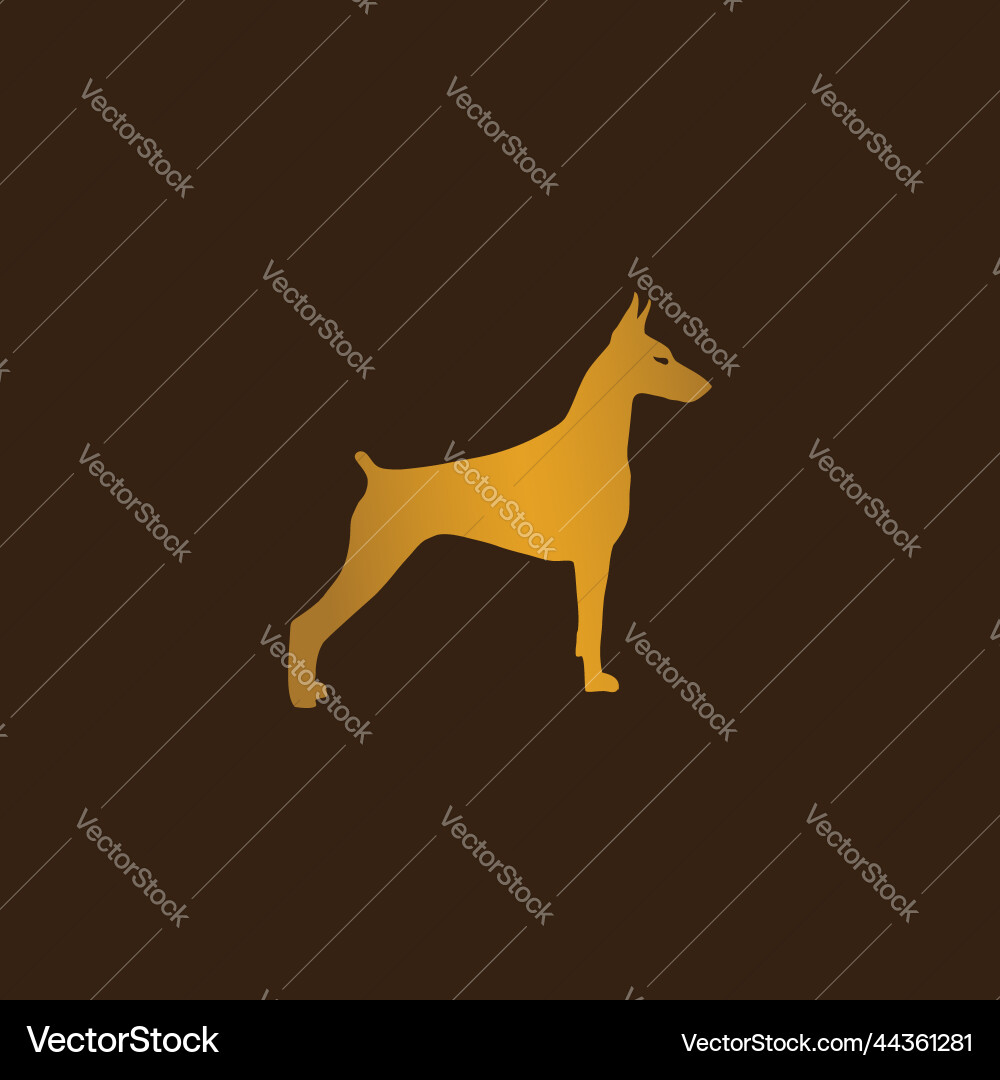 Doberman kennel icon Royalty Free Vector Image