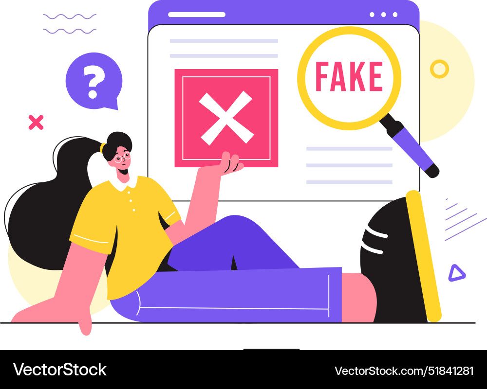Fact or fake check news with myths vs facts Vector Image