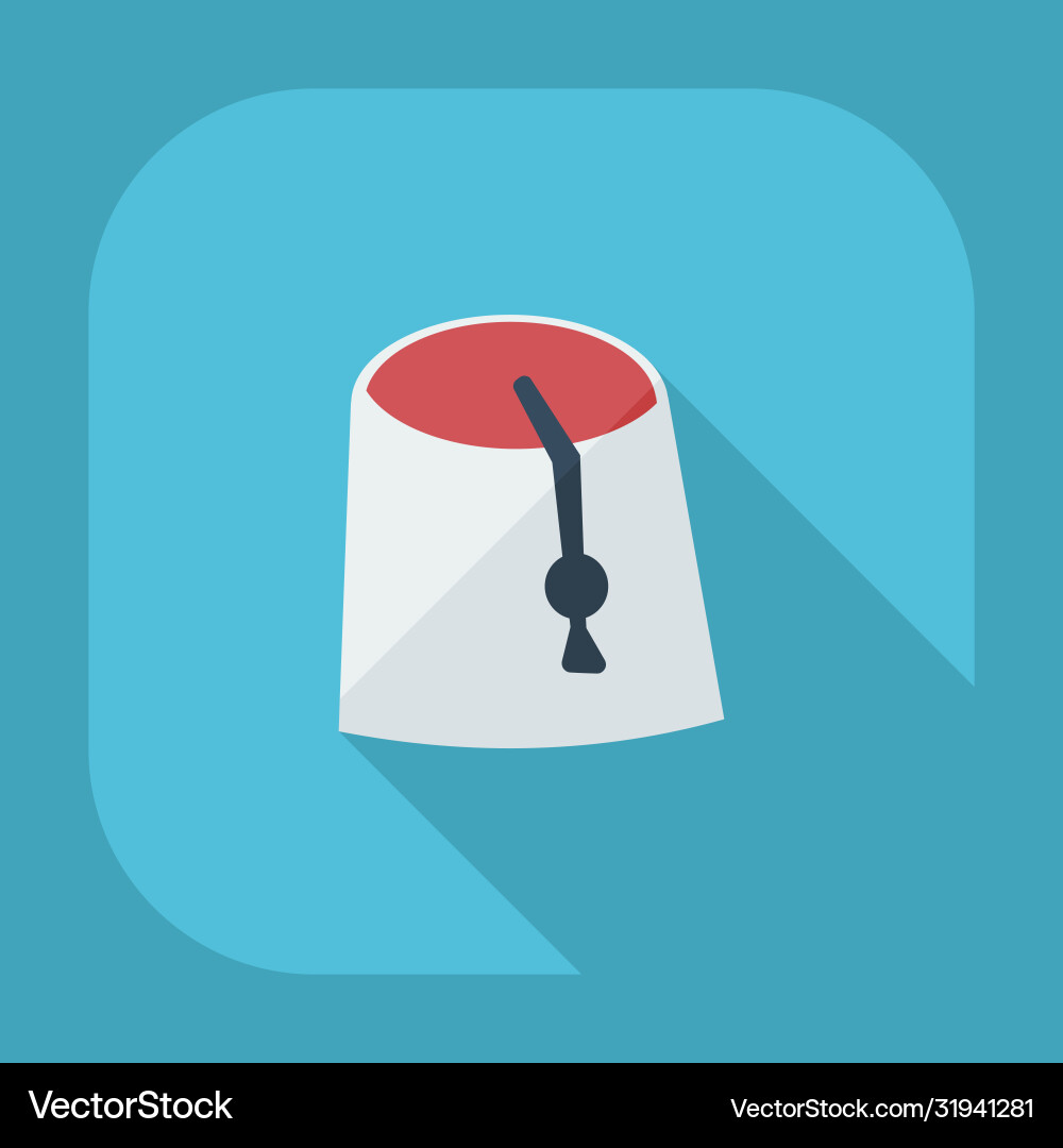 Flat modern design with shadow icons arabic cap Vector Image