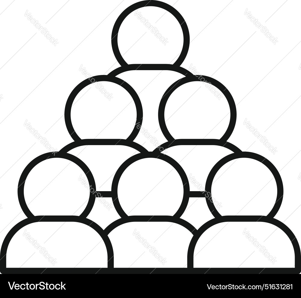 Group of people forming a pyramid for teamwork Vector Image