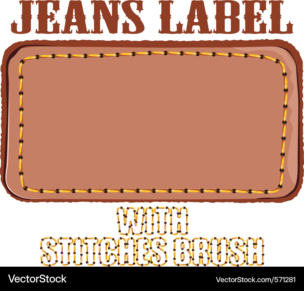 Jeans label Royalty Free Vector Image - VectorStock