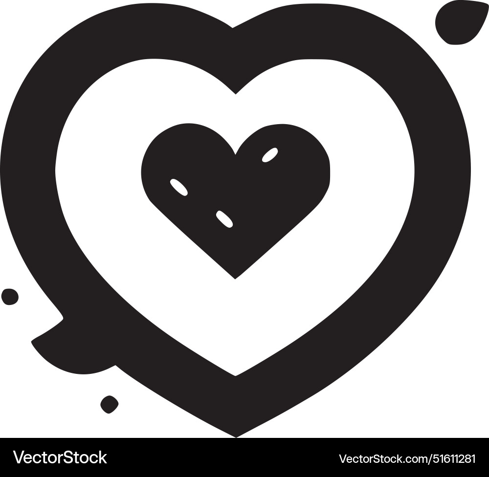 Love - black and white Royalty Free Vector Image
