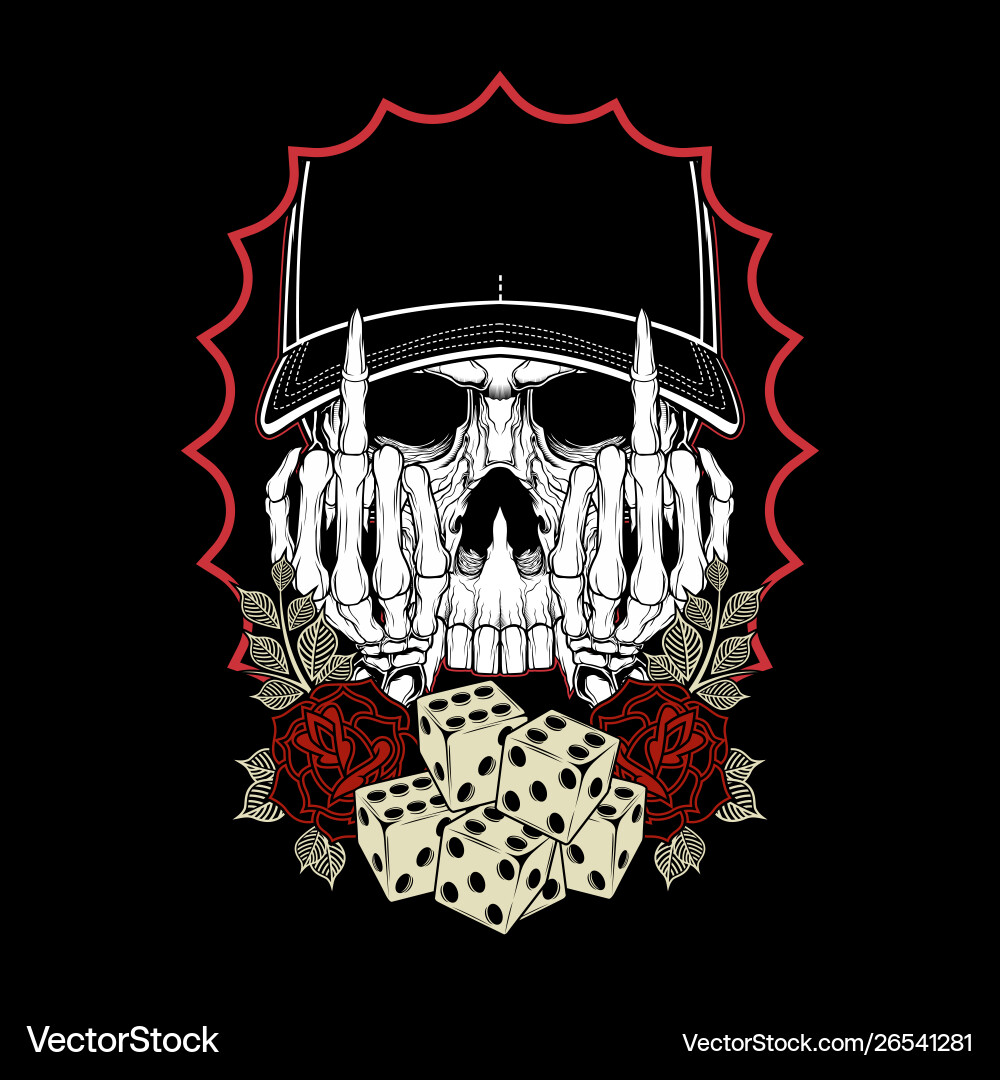 Skull Middle Finger Vector Images (39)