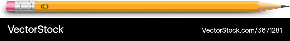 Pencil on white Royalty Free Vector Image - VectorStock