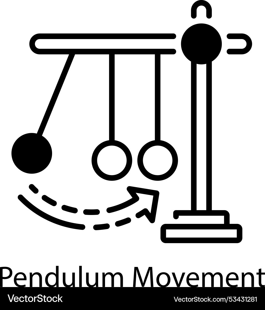 Pendulum movement Royalty Free Vector Image - VectorStock