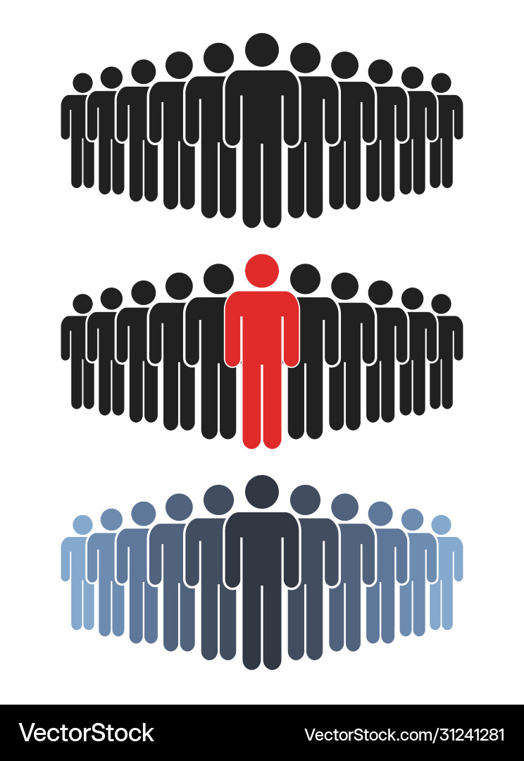 People group icon set working team Royalty Free Vector Image