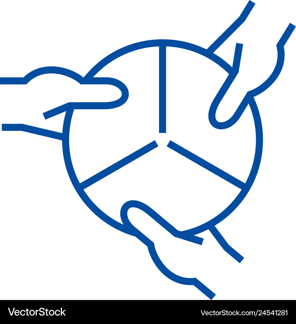 Strategic management line icon concept Royalty Free Vector