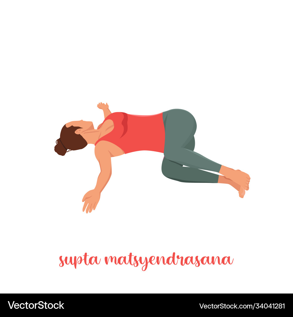 Supta matsyendrasana yoga pose reclined spinal twi