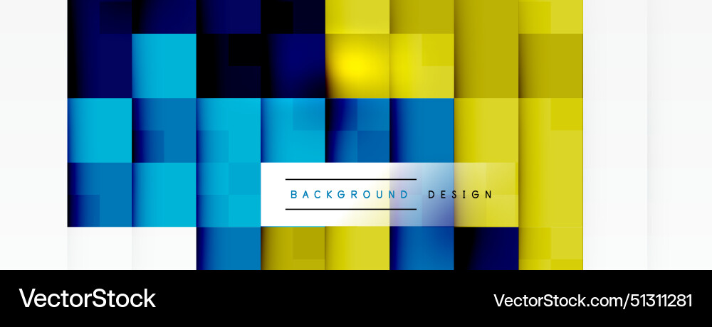 Symmetrical blue and yellow checkered pattern Vector Image