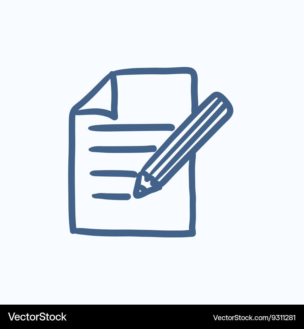 Taking note sketch icon Royalty Free Vector Image