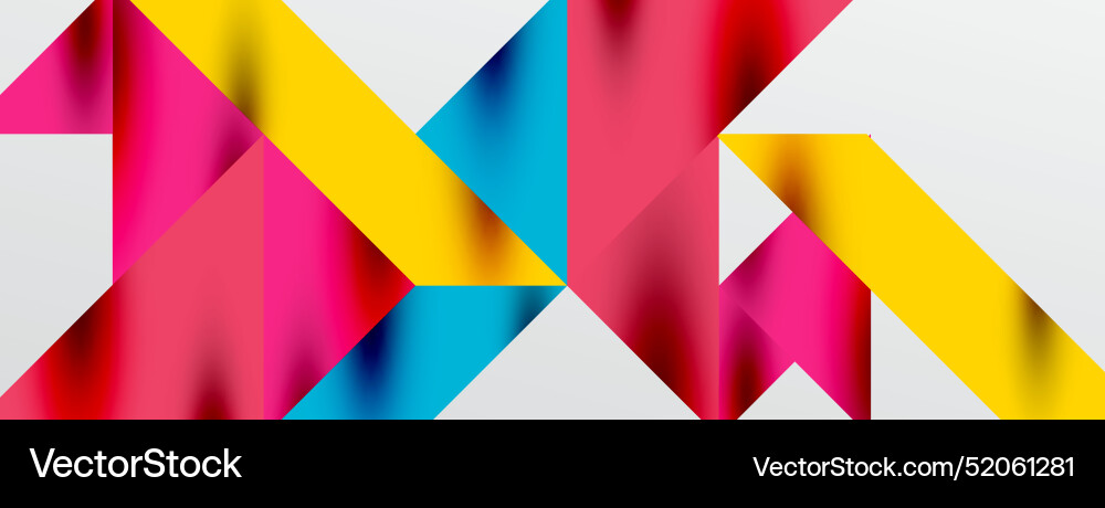 Tech minimal overlapping triangle shapes elements Vector Image