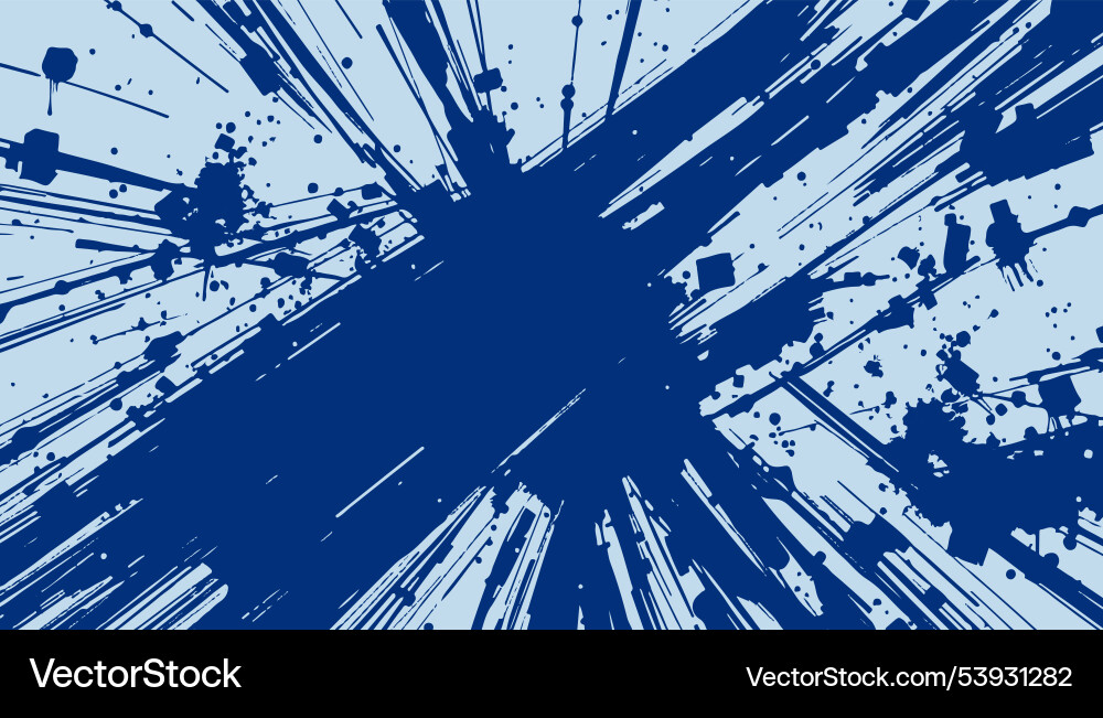 Abstract blue and white splatter pattern Vector Image