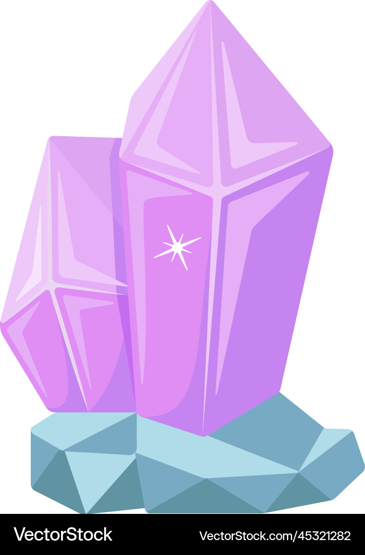 Amethyst stones Royalty Free Vector Image - VectorStock