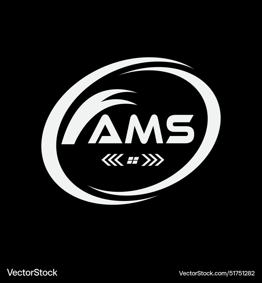 Ams letter logo design simple and modern Vector Image