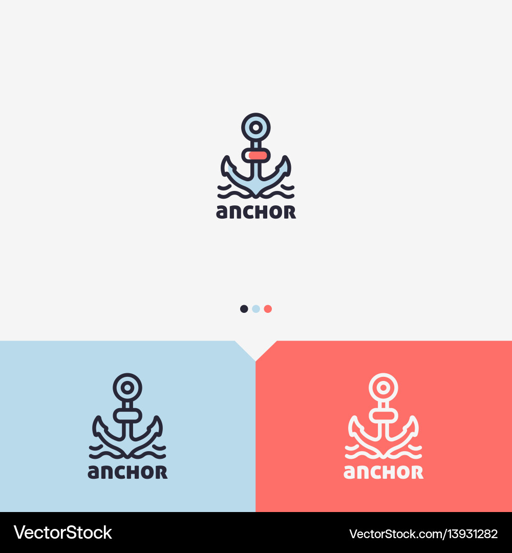 Anchor logo template Royalty Free Vector Image