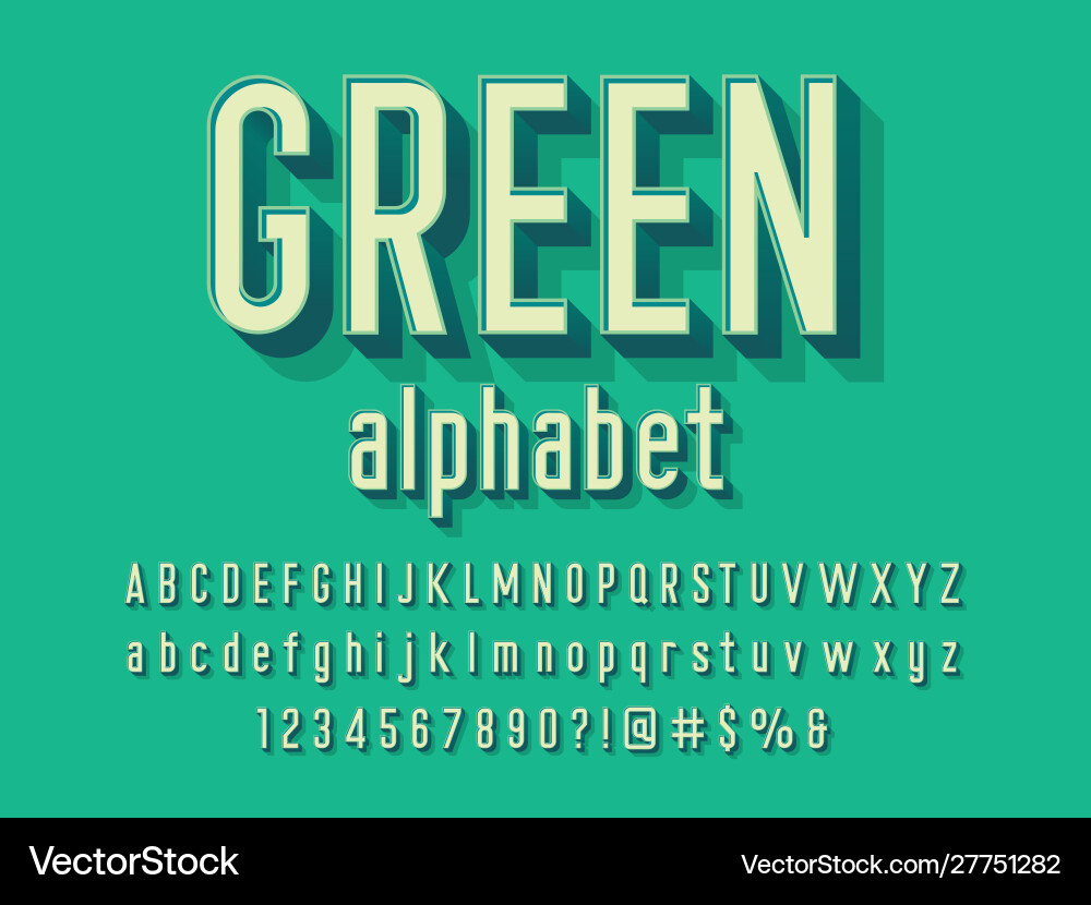 Bold font Royalty Free Vector Image - VectorStock