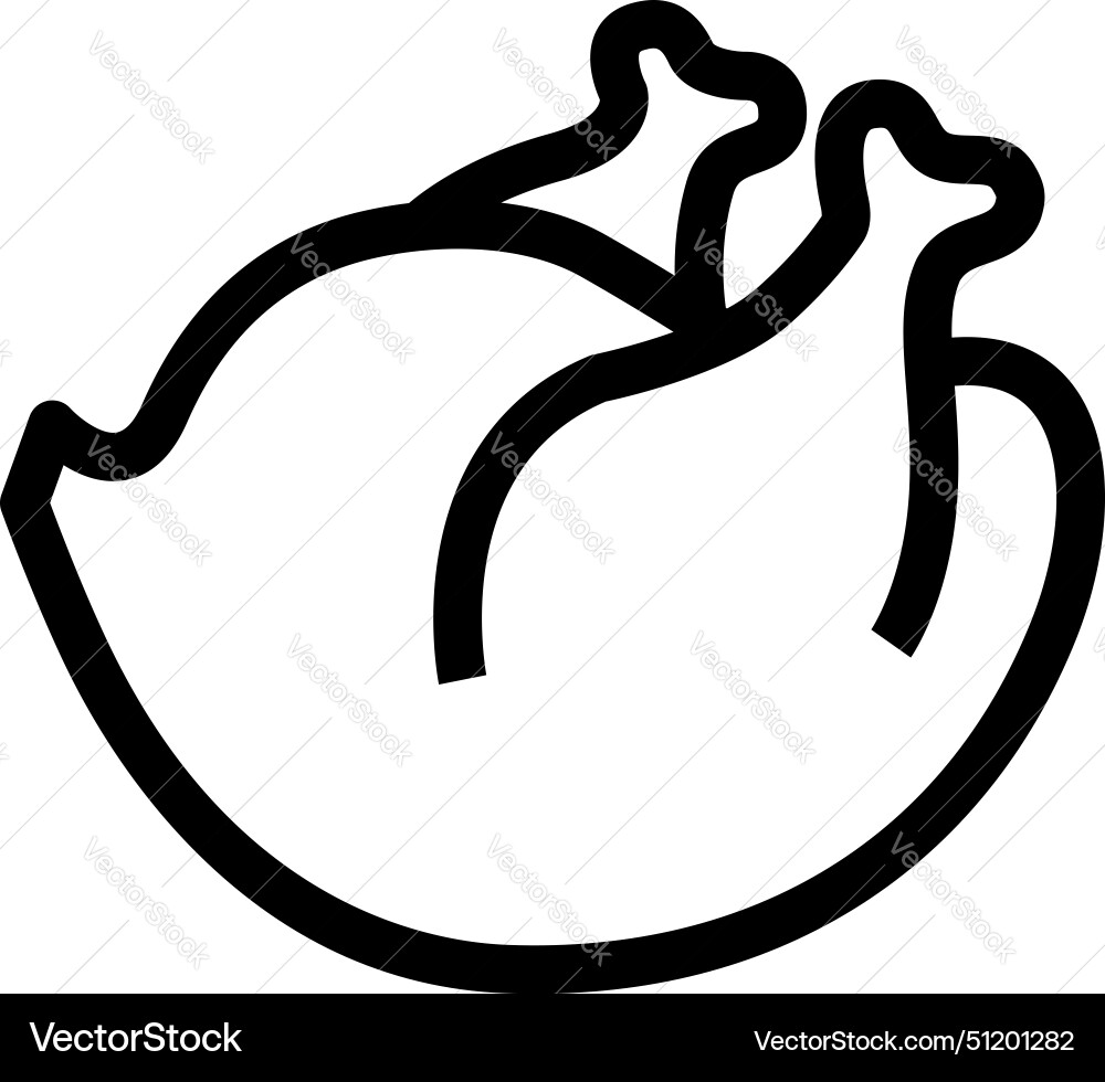 Chicken icon dish Royalty Free Vector Image - VectorStock