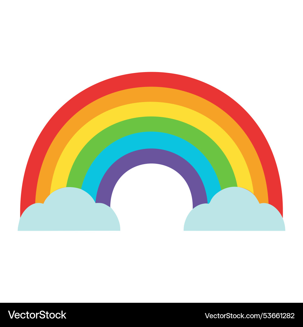 Colorful rainbow or color spectrum flat icon Vector Image