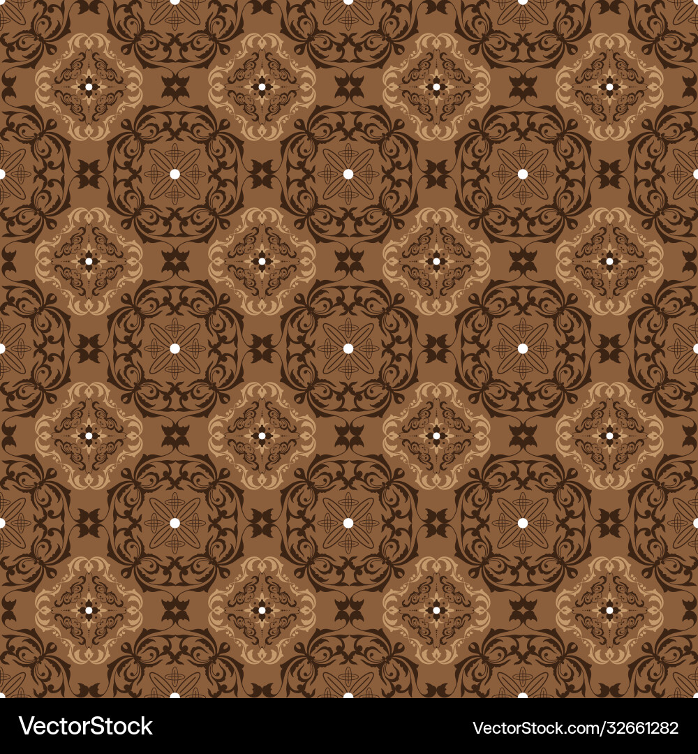 Elegance seamless pattern on solo batik Royalty Free Vector