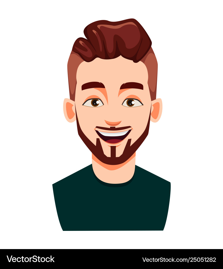 Face expression stylish modern young man Vector Image