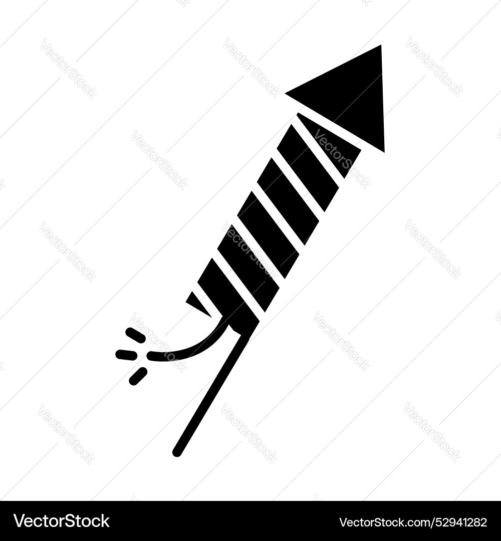 Fireworks rocket sign icon set safety Royalty Free Vector