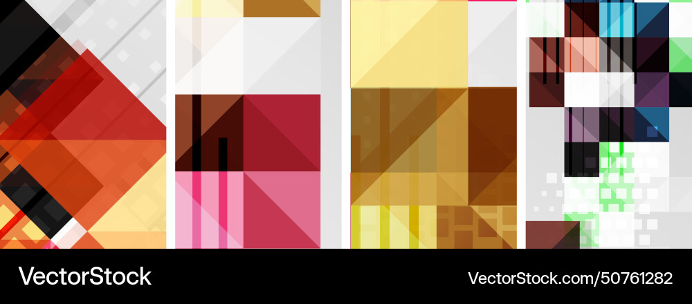 Square abstract poster set Royalty Free Vector Image