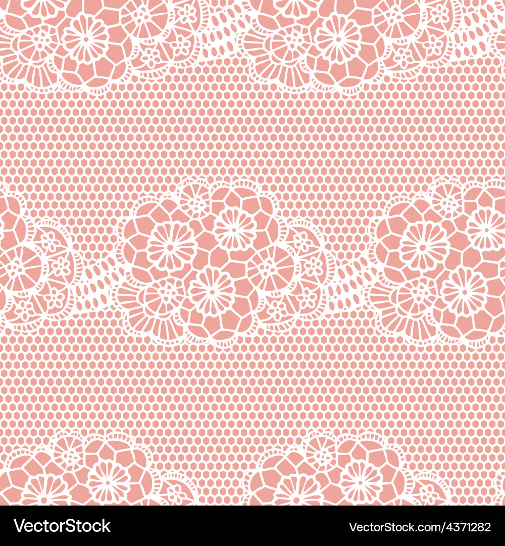 White Lace Floral Seamless Pattern Royalty Free Vector Image