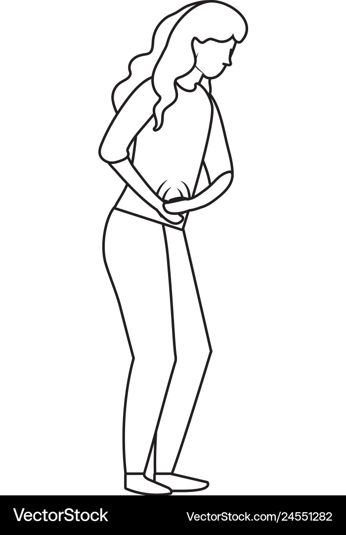 Woman body cartoon Royalty Free Vector Image - VectorStock