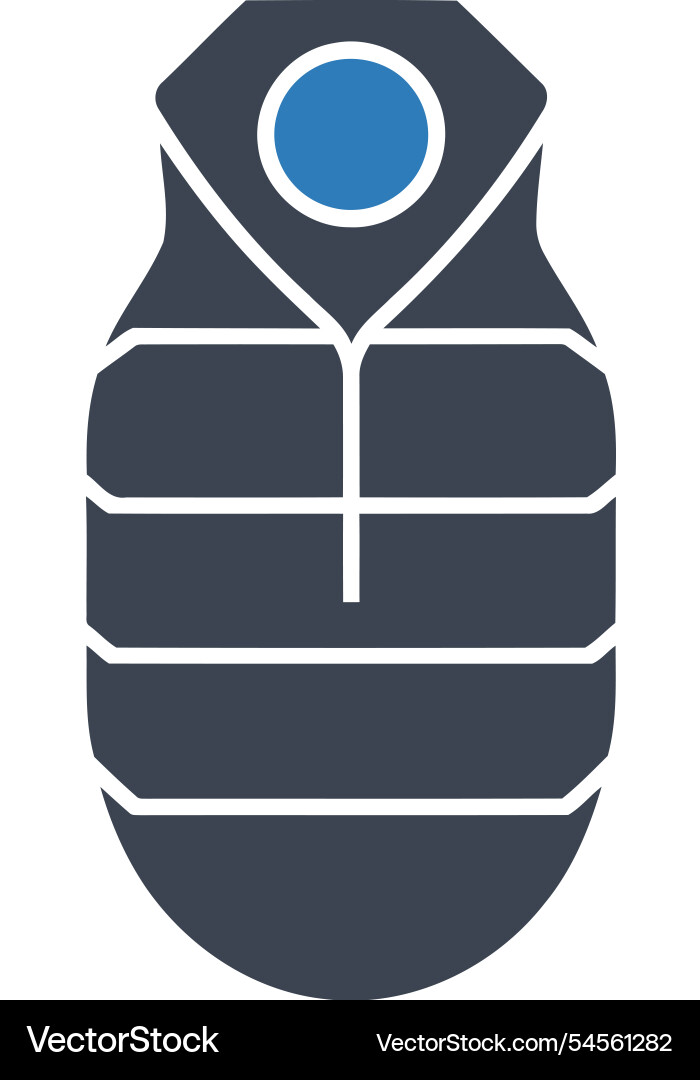 Wrapped infant icon on white background Royalty Free Vector