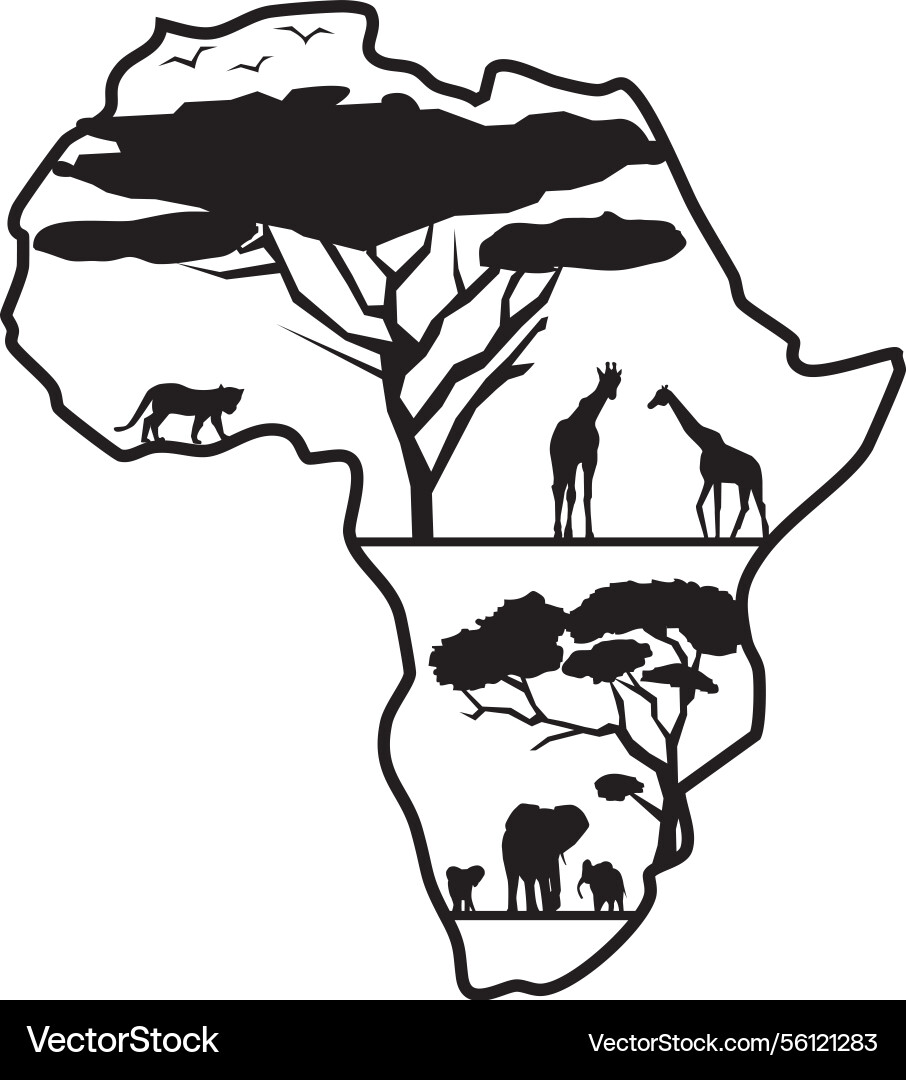 Africa continent Royalty Free Vector Image - VectorStock